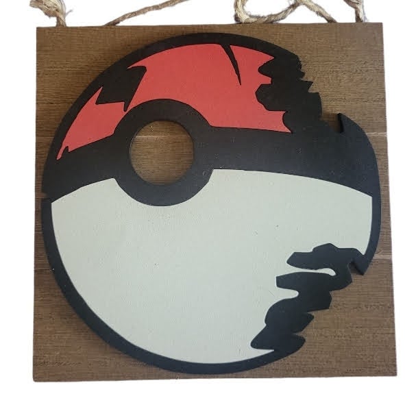 Pokemon Death Star Wood Sign | EN Woodcraft